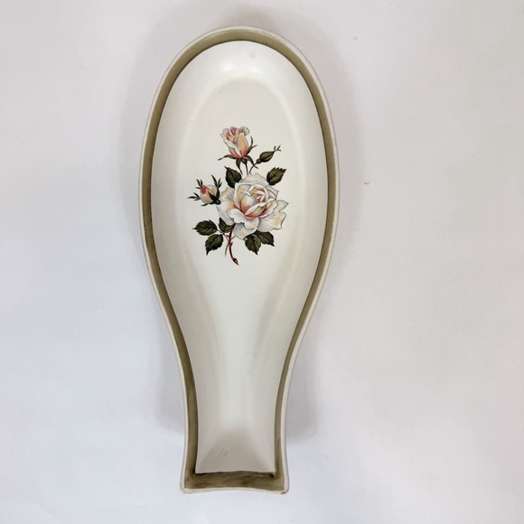Denby | Dining | Vintage 5s Denby Stoneware White Rose Pattern 3 Dish ...